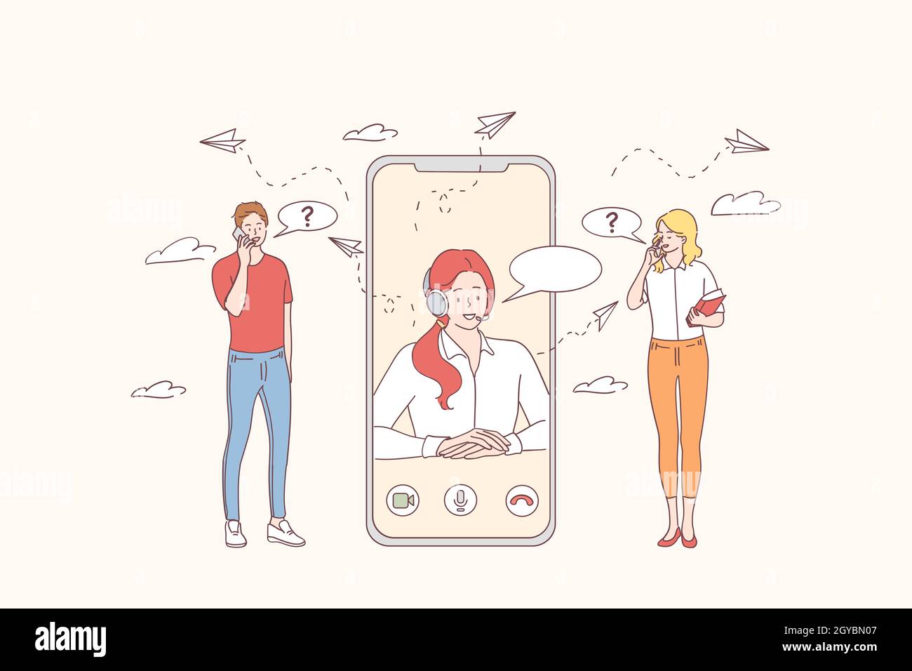 Helpdesk cartoon hi-res stock photography and images - Alamy