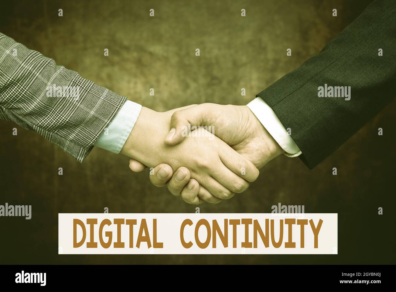 Hand writing sign Digital Continuity, Business overview ability to ...