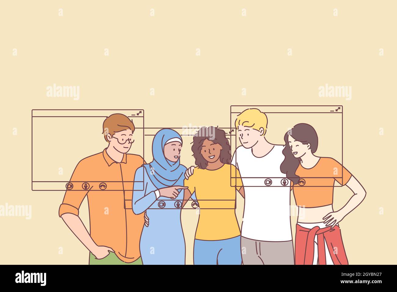 Zoom meeting cartoon hi-res stock photography and images - Alamy