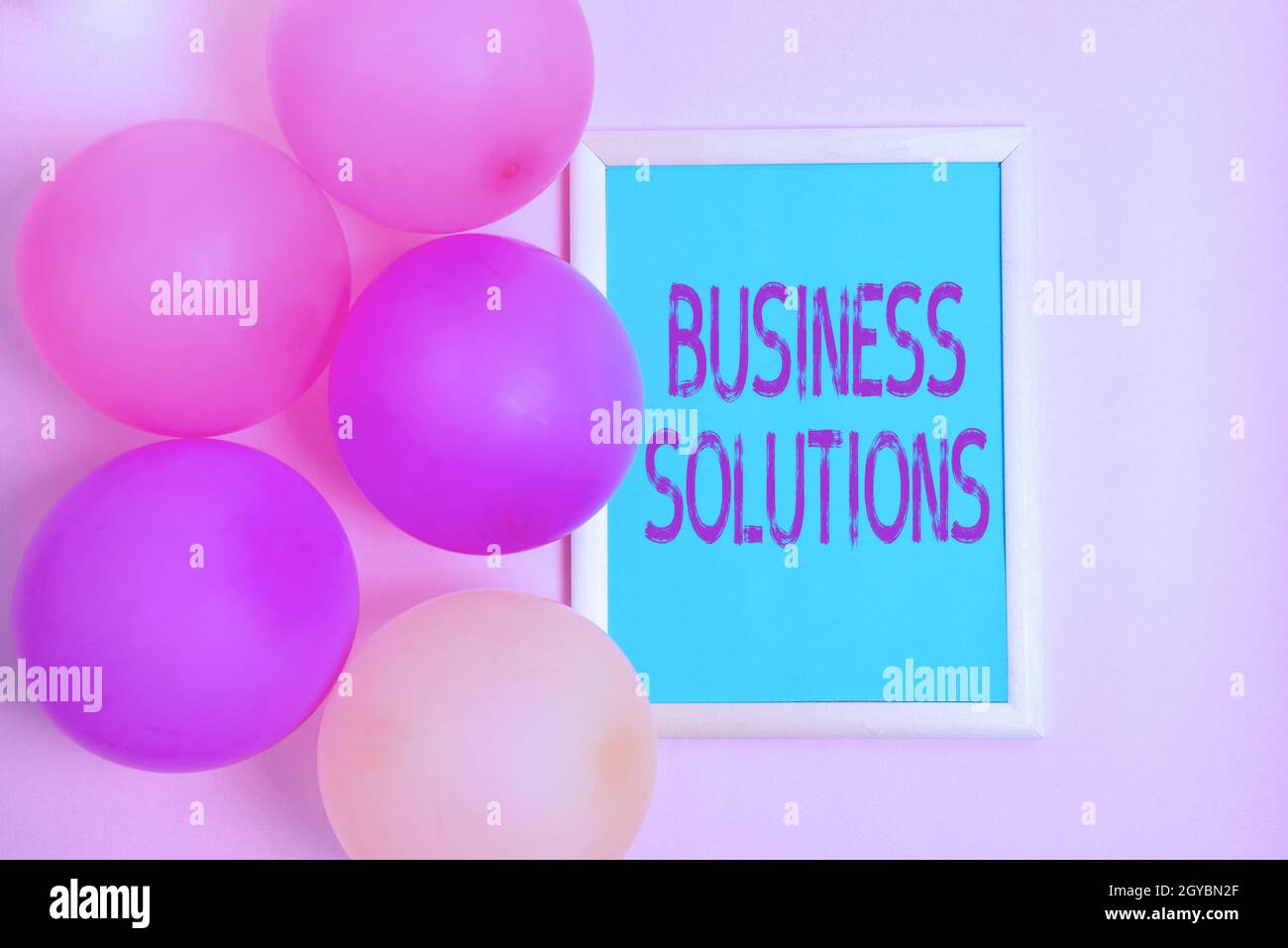 Handwriting text Business Solutions, Concept meaning ideas used to help ...