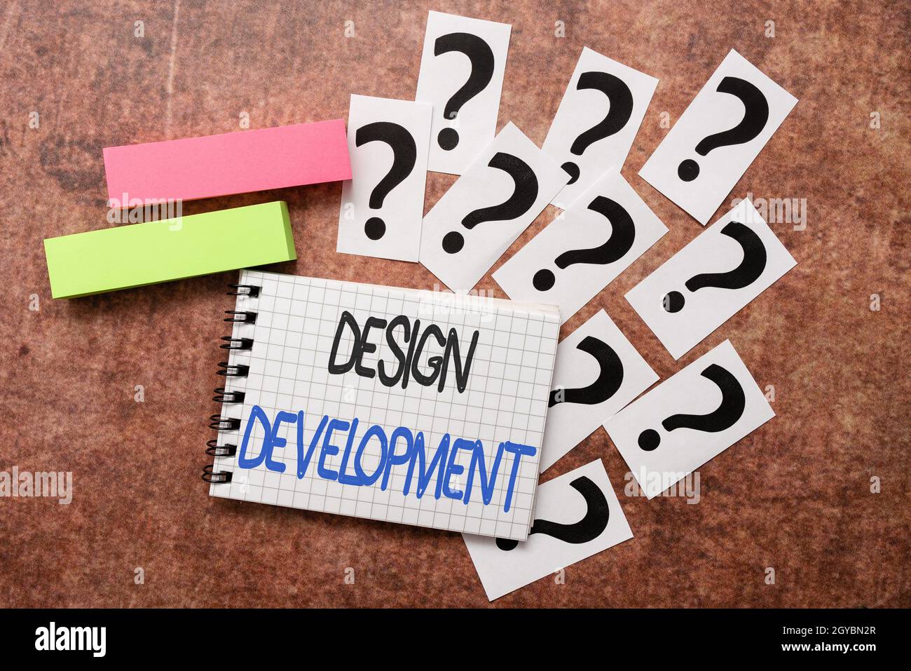 Sign displaying Design Development, Concept meaning technical aspects ...