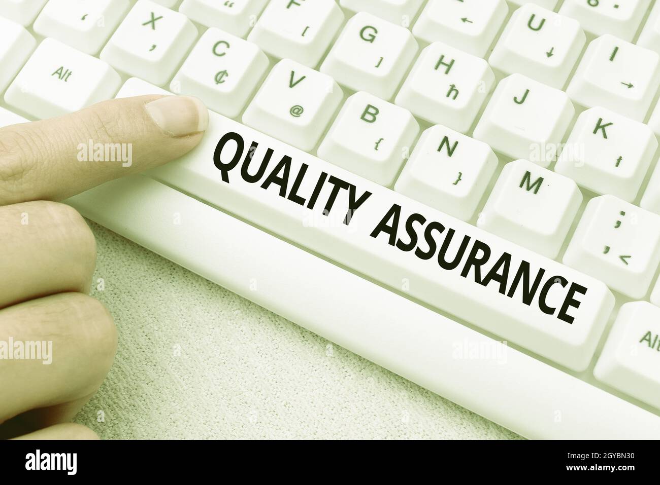 Writing displaying text Quality Assurance, Word Written on preventing ...