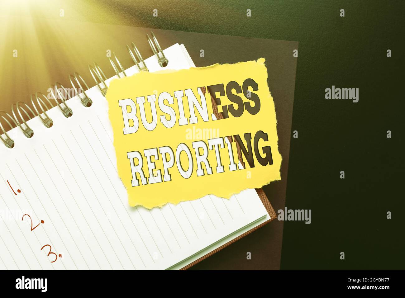 Handwriting text Business Reporting, Word Written on a formal written ...