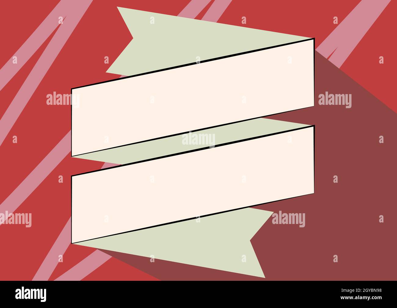 Folded Paper Sash Drawing In Zigzag Pattern Stock Photo - Alamy