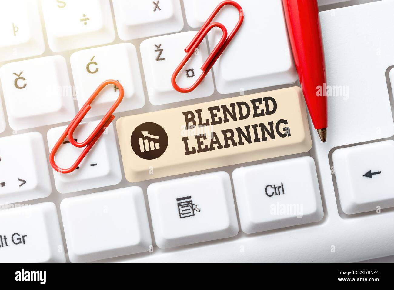 Inspiration showing sign Blended Learning, Concept meaning combines ...