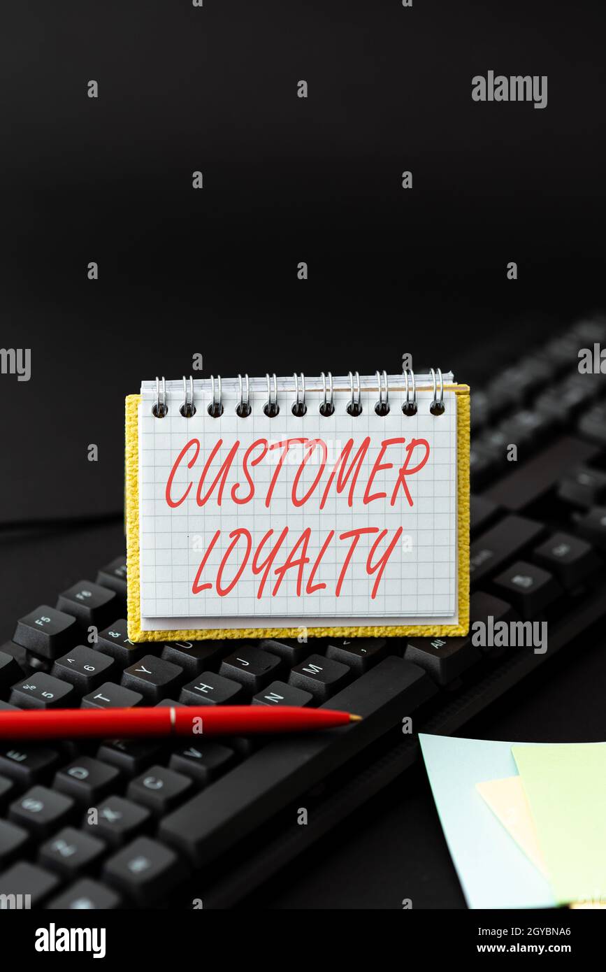 Inspiration showing sign Customer Loyalty, Word Written on customers ...