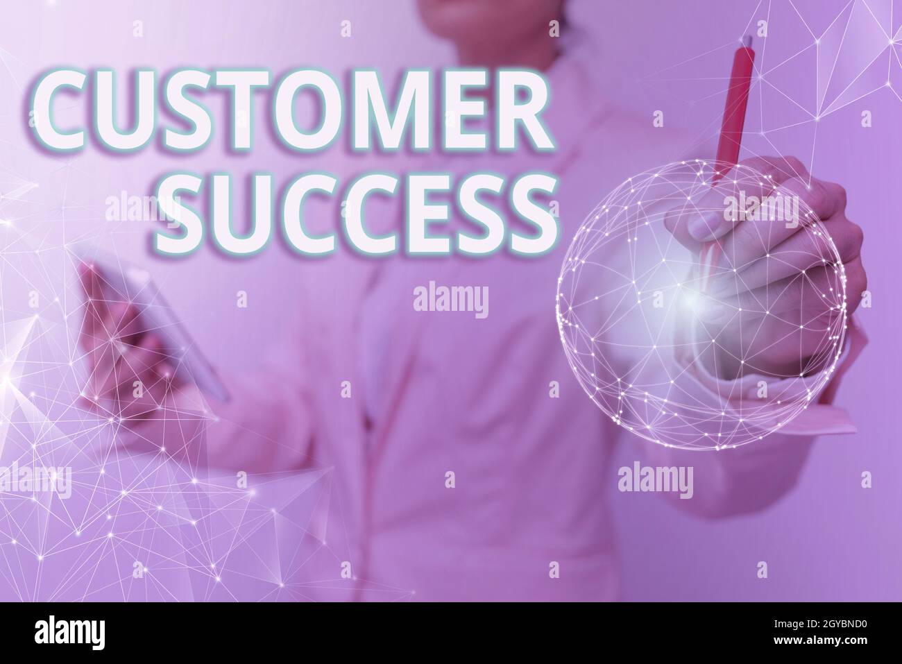 Hand writing sign Customer Success, Word Written on customers achieve ...