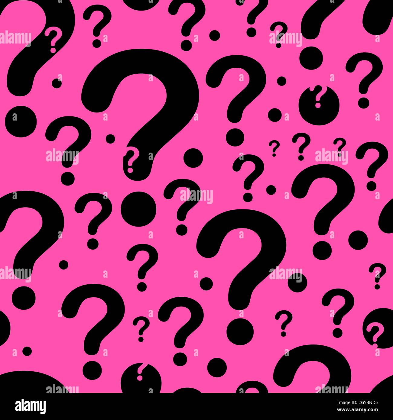 Large and small question mark pattern. chaotic seamless pattern with ...