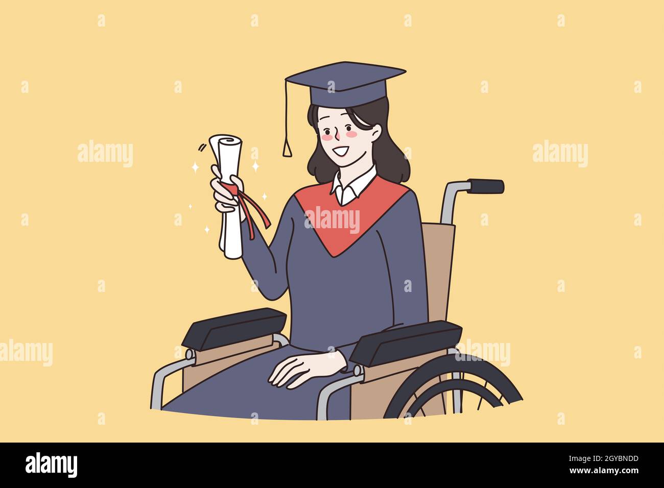 Female graduate disabled hi-res stock photography and images - Alamy