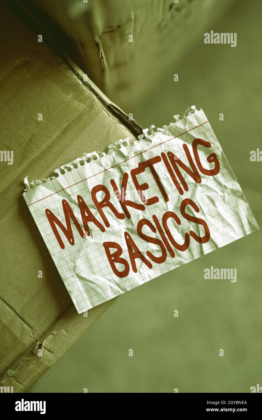 Conceptual display Marketing Basics, Word Written on activities a ...