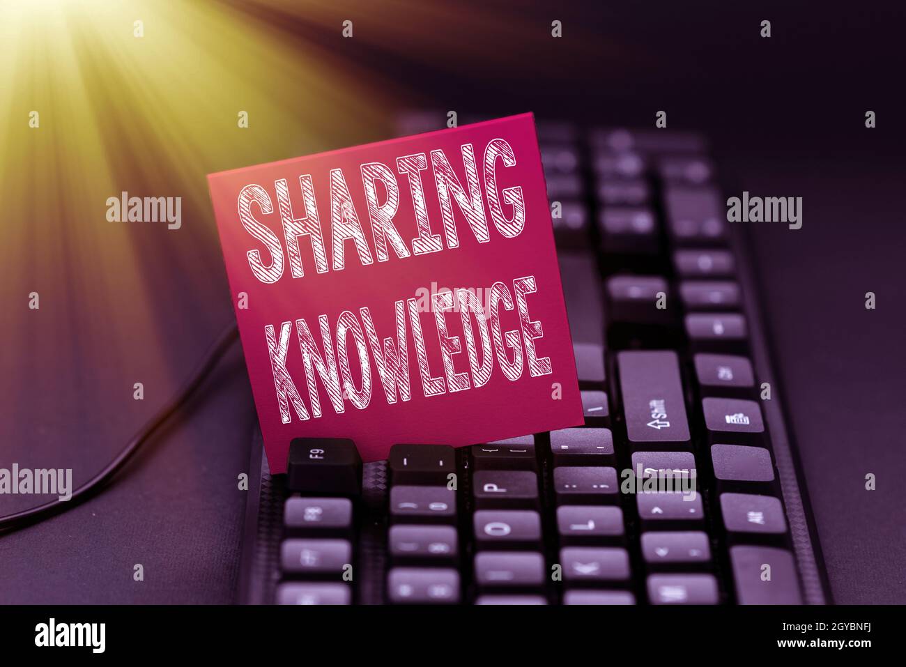 Text caption presenting Sharing Knowledge, Internet Concept knowledge ...