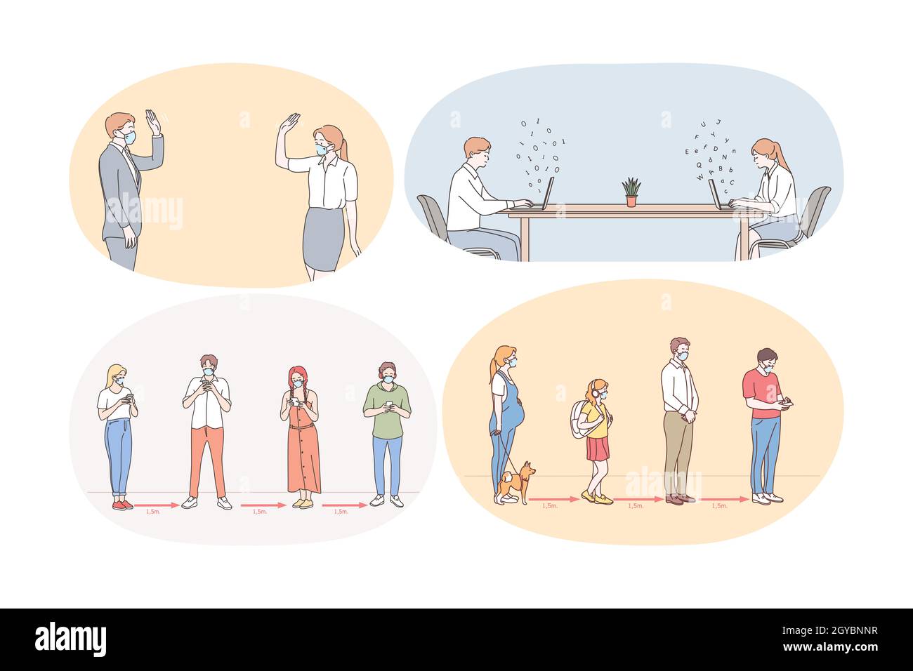 Safe communication work social Cut Out Stock Images & Pictures - Alamy