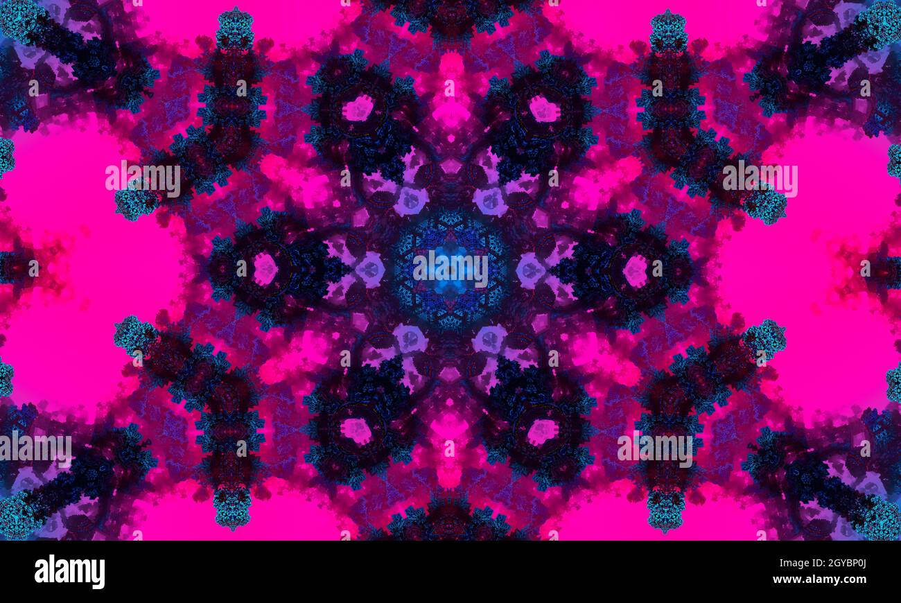 Pink kaleidoscope flower seamless kaledoscope texture or pattern, Good ...