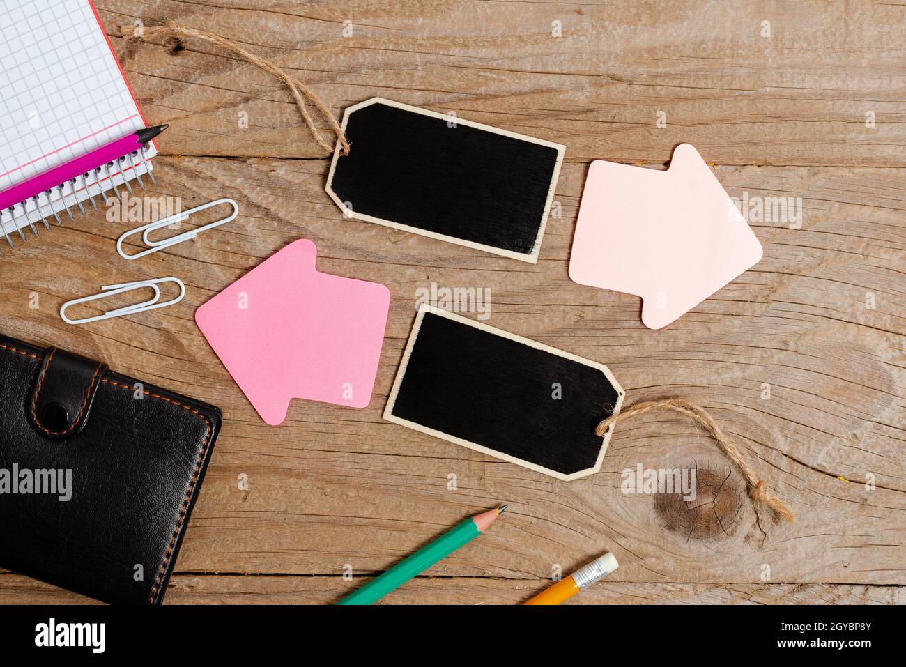 Collection of Blank Empty Sticker Tags Tied With A String For ...