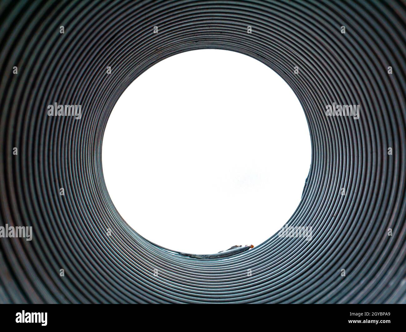 The texture of the metal corrugated ventilation pipe. Metal corrugation ...