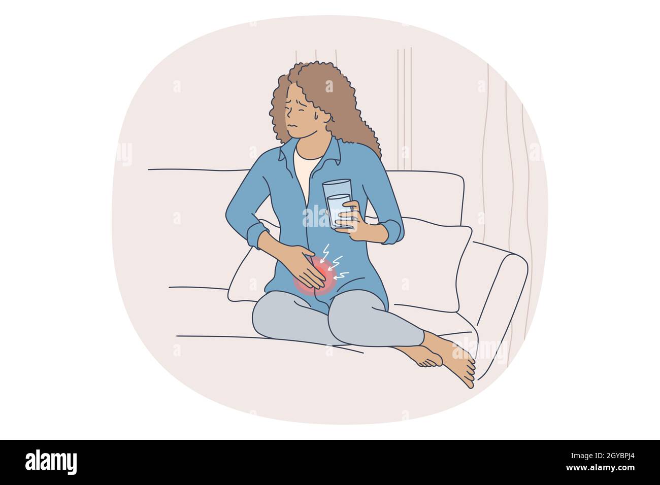 Pain from menstruation Cut Out Stock Images & Pictures - Alamy