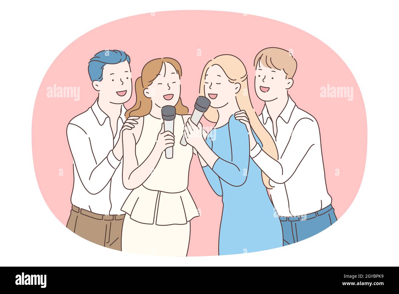 Group art lesson singing Cut Out Stock Images & Pictures - Alamy