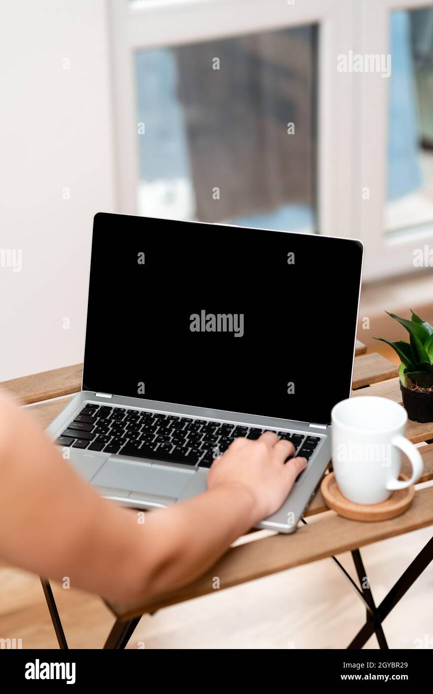 Online Jobs And Working Remotely, Connecting People Together Stock ...