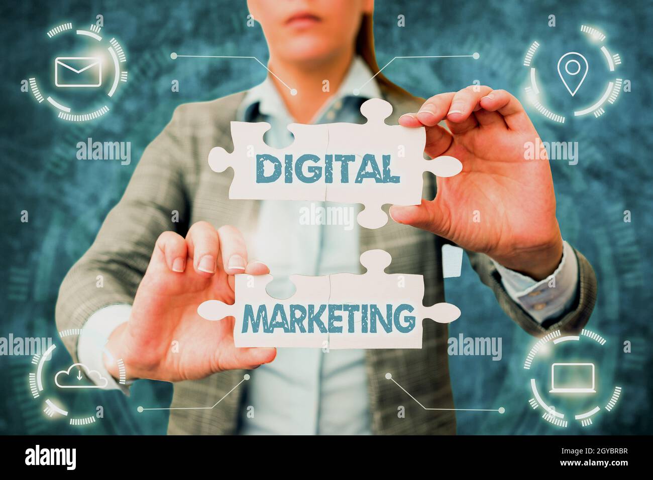 Writing displaying text Digital Marketing, Business showcase marketing ...