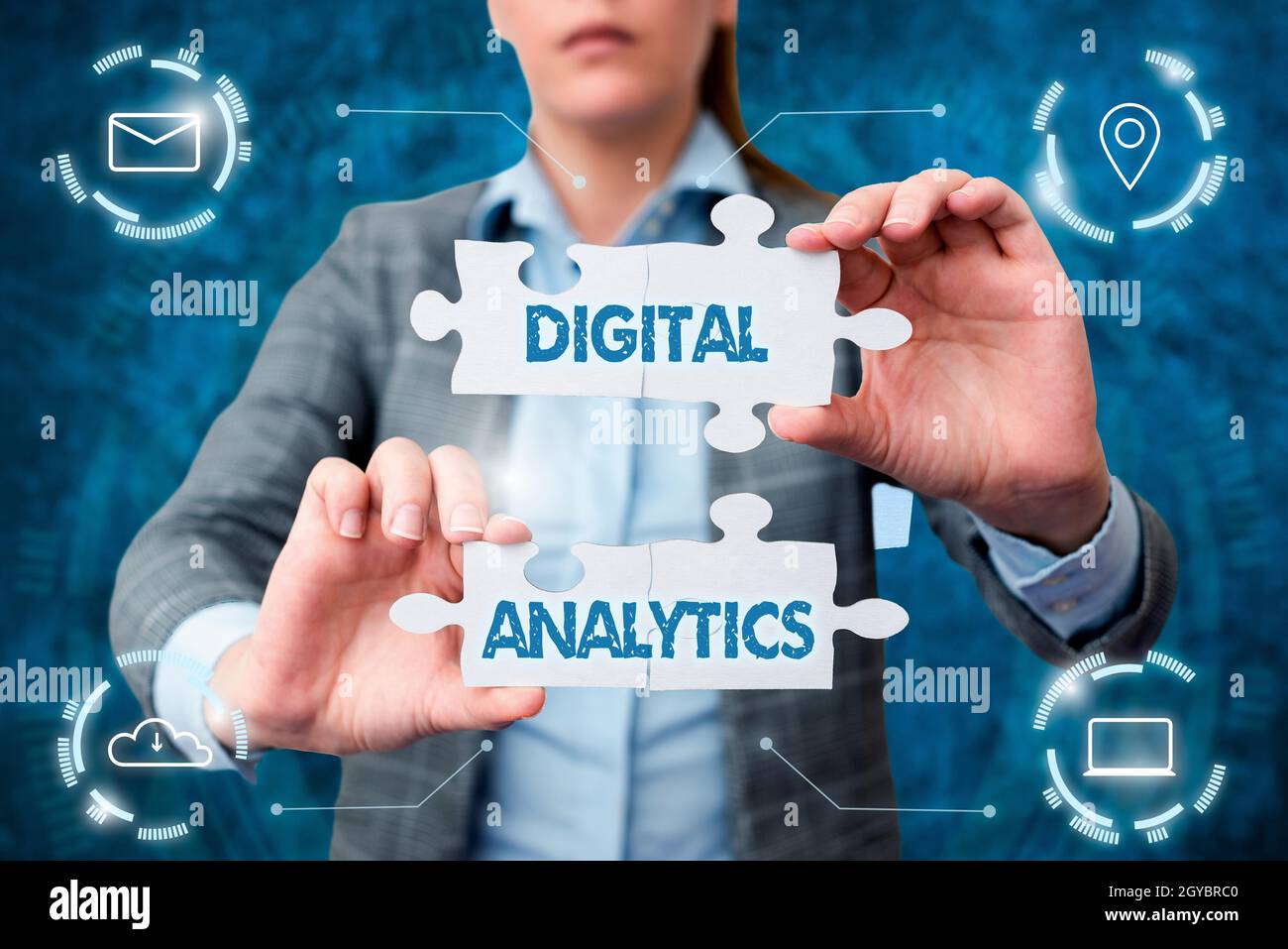 Text caption presenting Digital Analytics, Word for the analysis of ... Text caption presenting Digital Analytics, Word for the analysis of ...