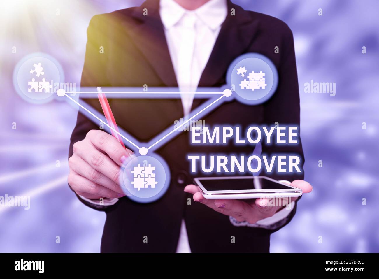 Text caption presenting Employee Turnover, Word Written on the ...