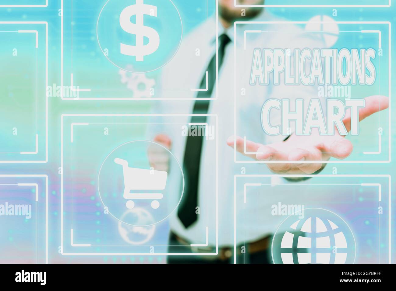 Hand writing sign Applications Chart, Business concept graph used to ...