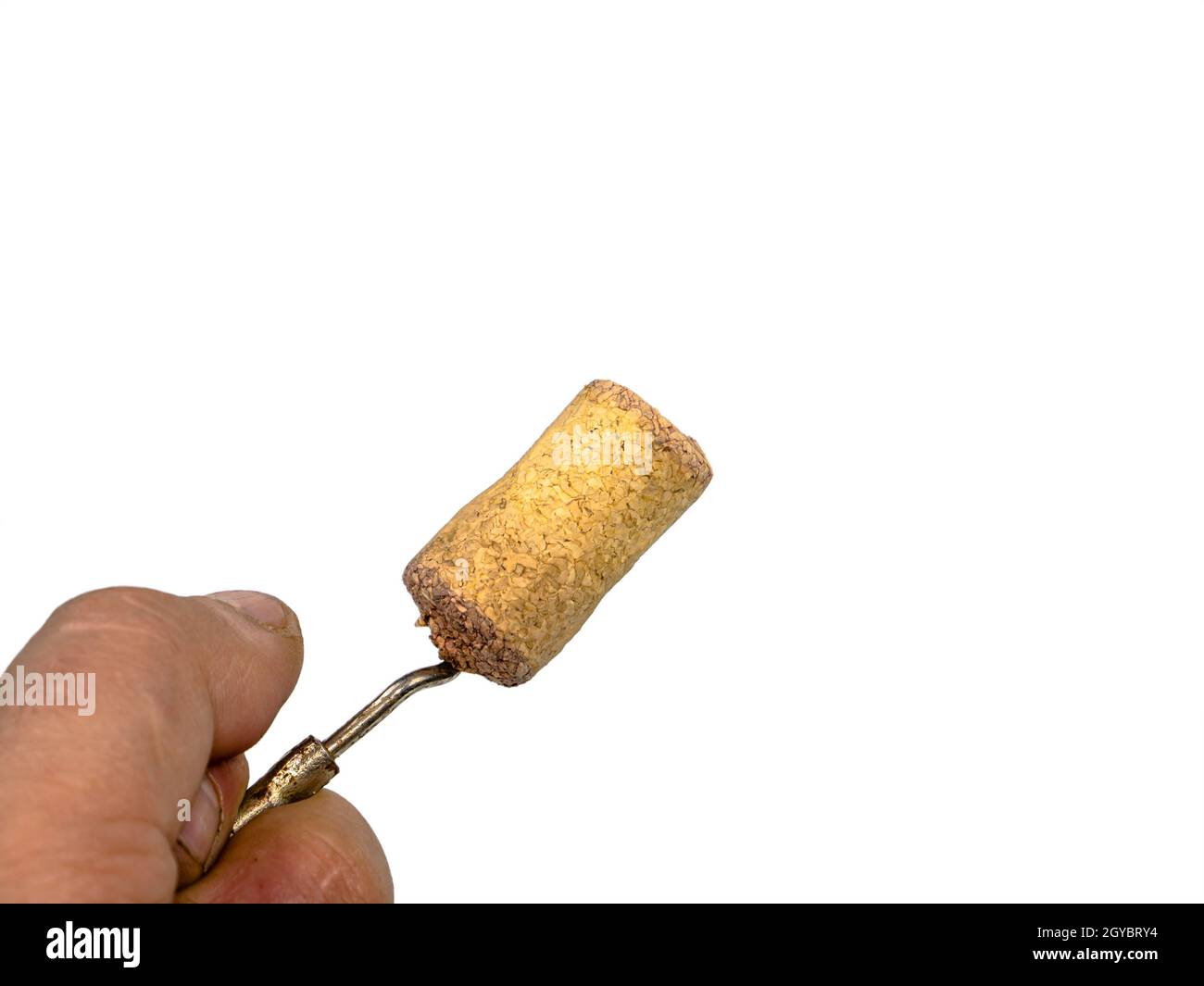 Open the cork of a wine bottle with a hand corkscrew. Wine corkscrew ...