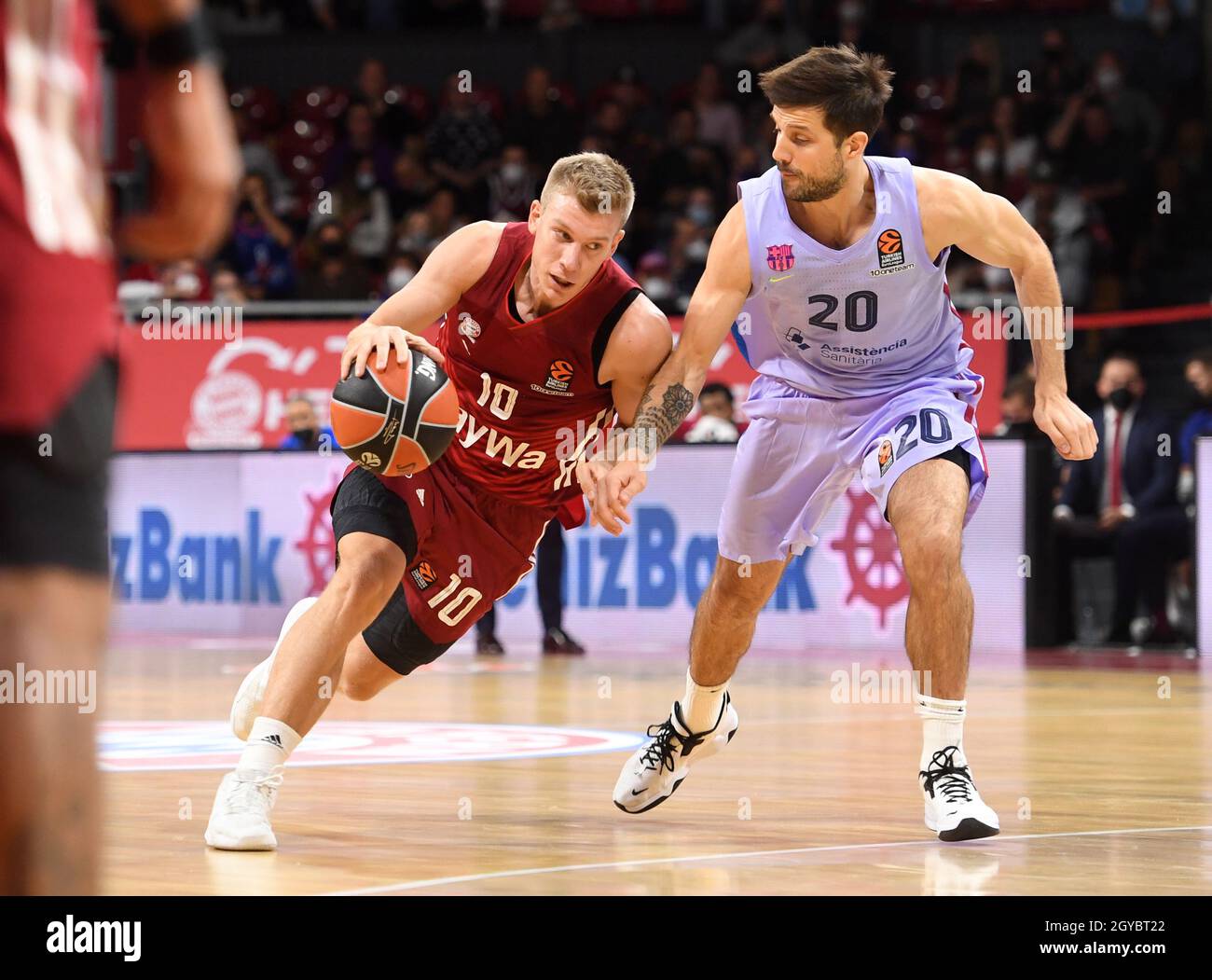 Munich, Germany. 07th Oct, 2021. Basketball: Euroleague, FC Bayern ...