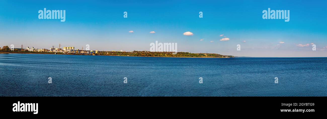 Artificial reservoir of the Kiev hydroelectric power station. Kiev sea ...