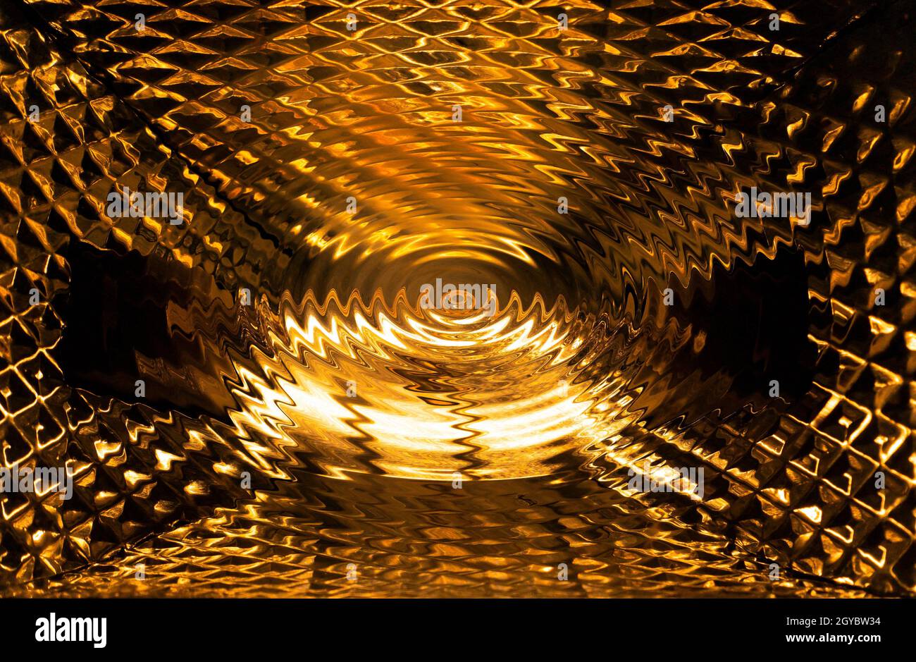 Illustration of abstract swirls in gold tones. Golden cycle. Whirlpool ...