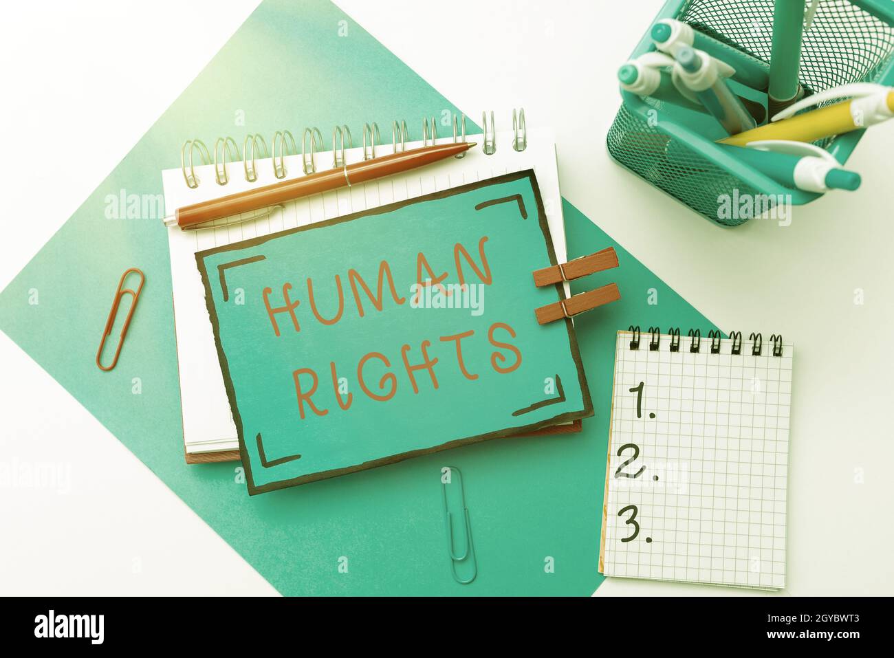 Text sign showing Human Rights, Conceptual photo the equality of ...