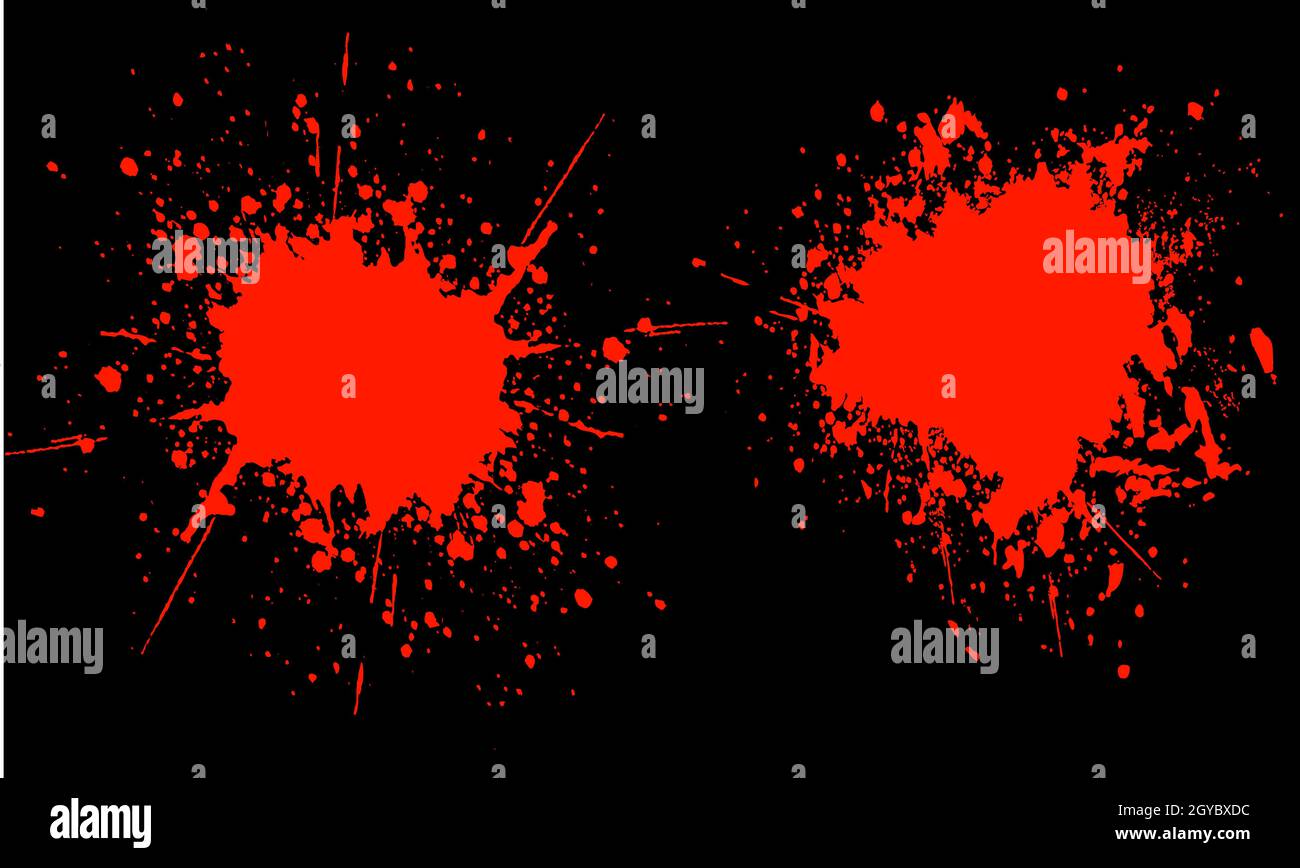 Blood splats on black Stock Photo - Alamy