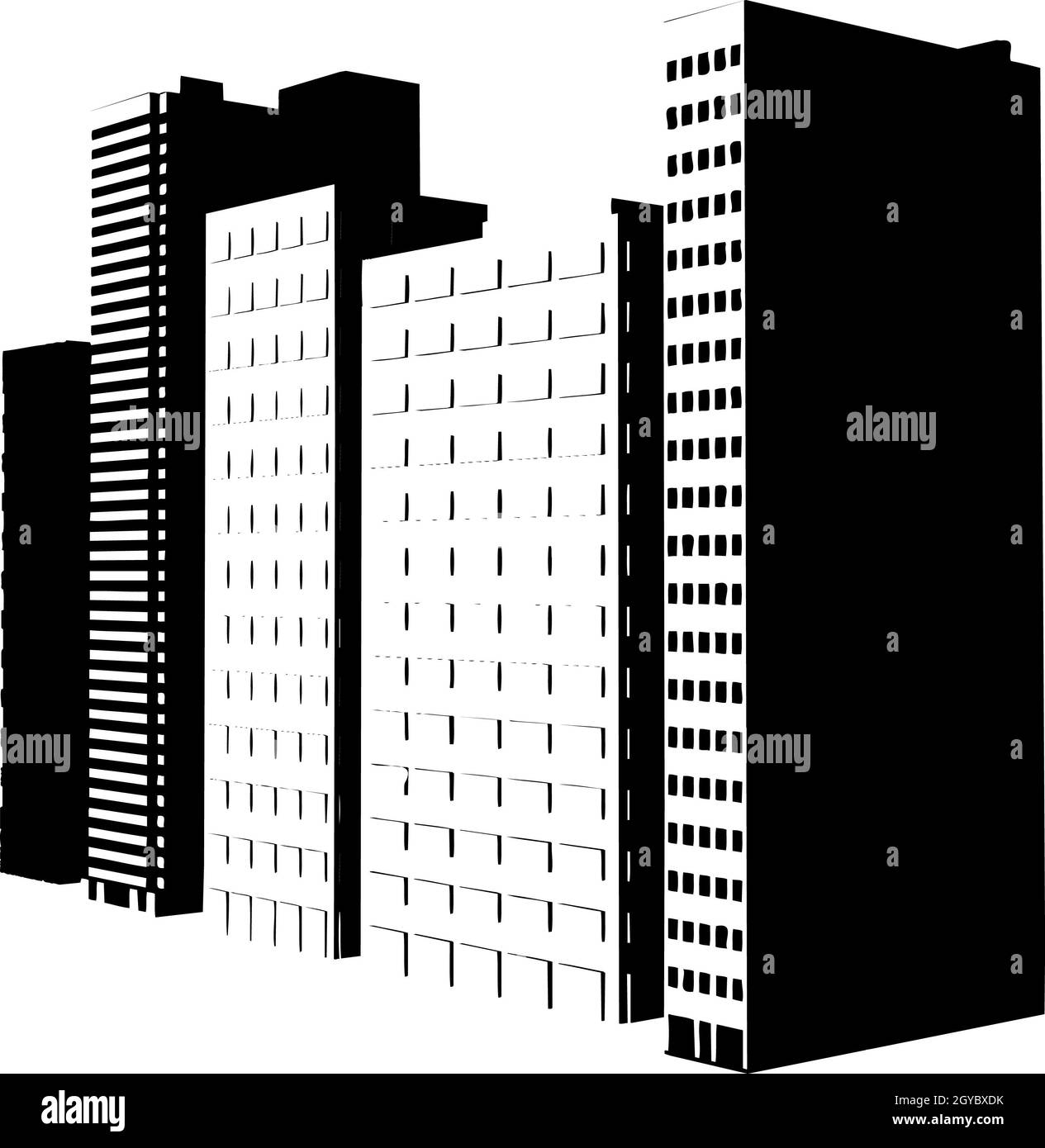Silhouettes of buildings Stock Photo - Alamy
