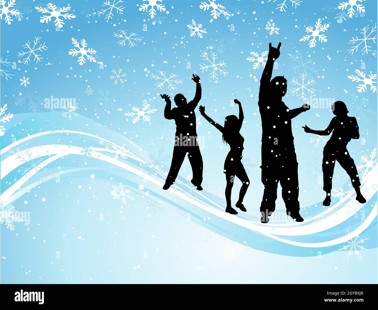 Dancing vector christmas hi-res stock photography and images - Alamy