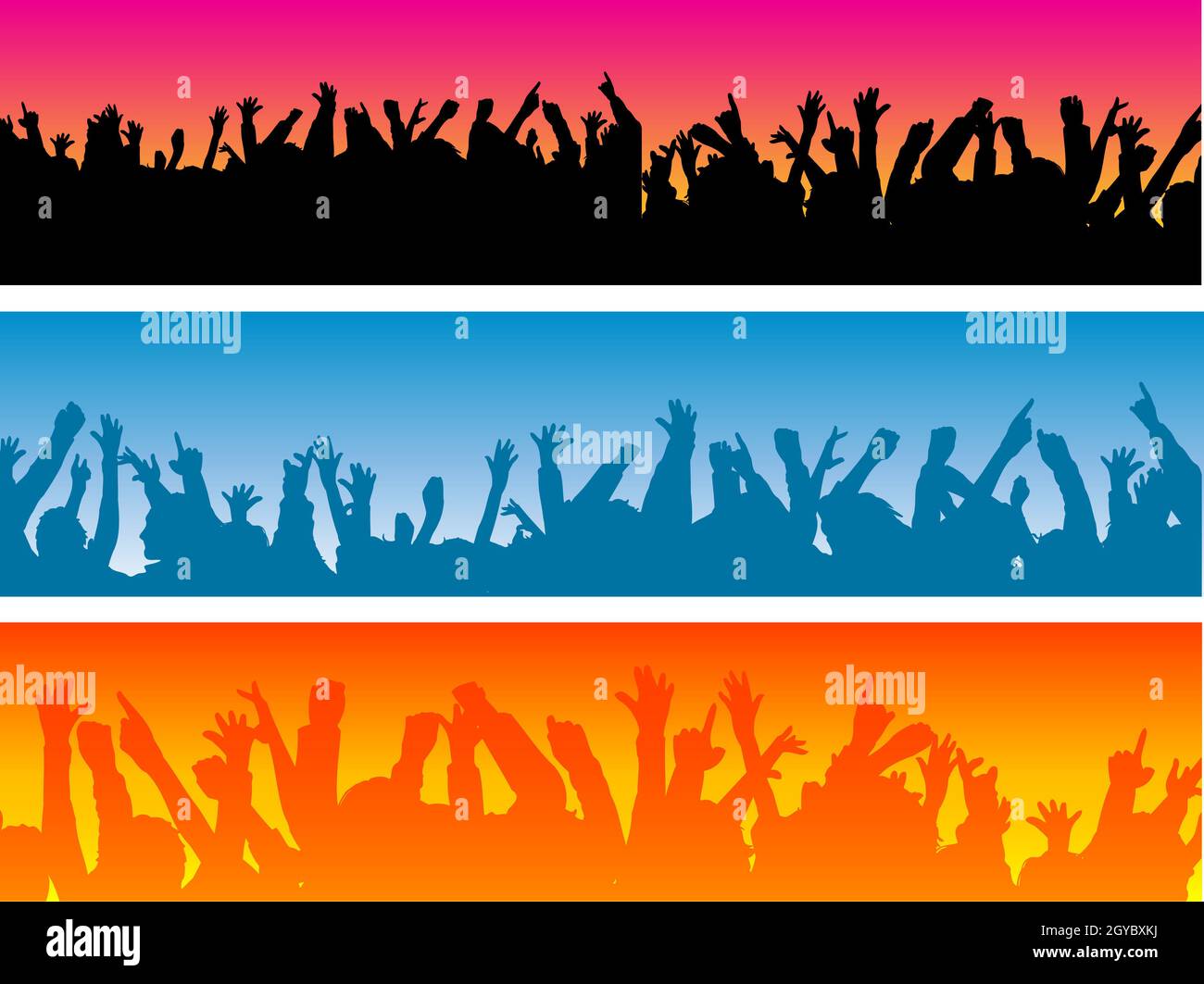 Various different party crowds Stock Photo - Alamy