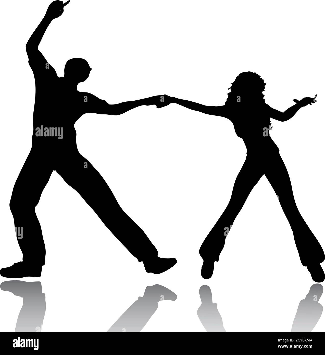 Retro dance couple dancers Cut Out Stock Images & Pictures - Alamy