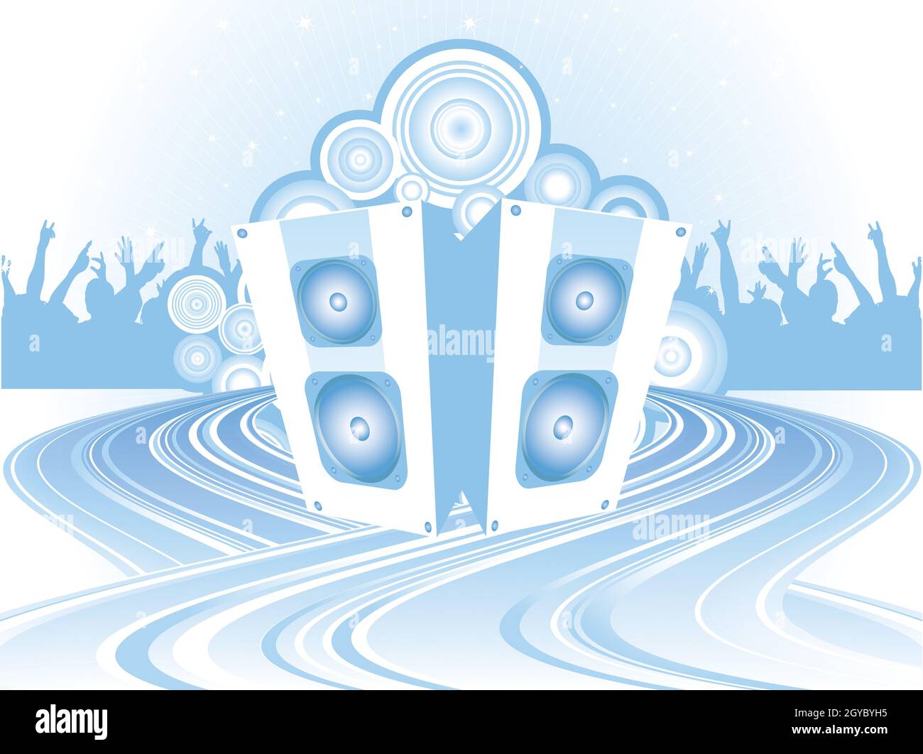 Party crowd on music background Stock Photo - Alamy