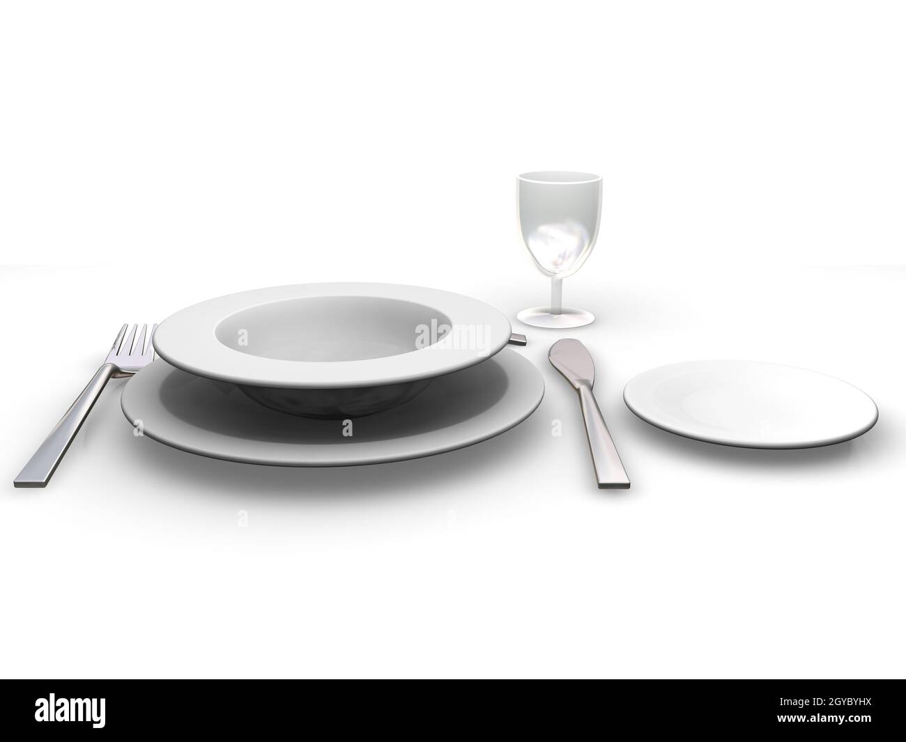 3D render of a place setting Stock Photo - Alamy