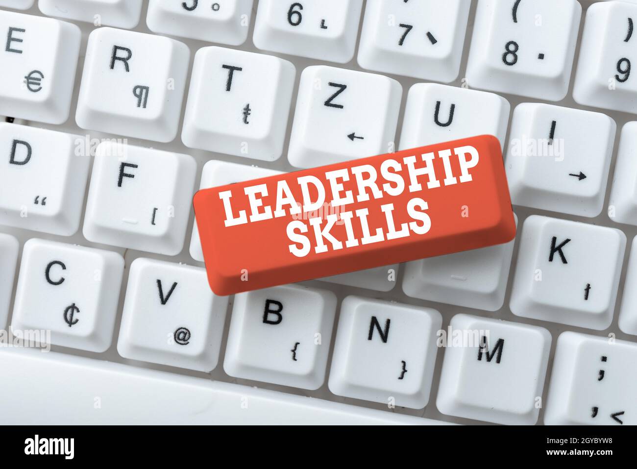 Text caption presenting Leadership Skills, Business overview Skills and ...