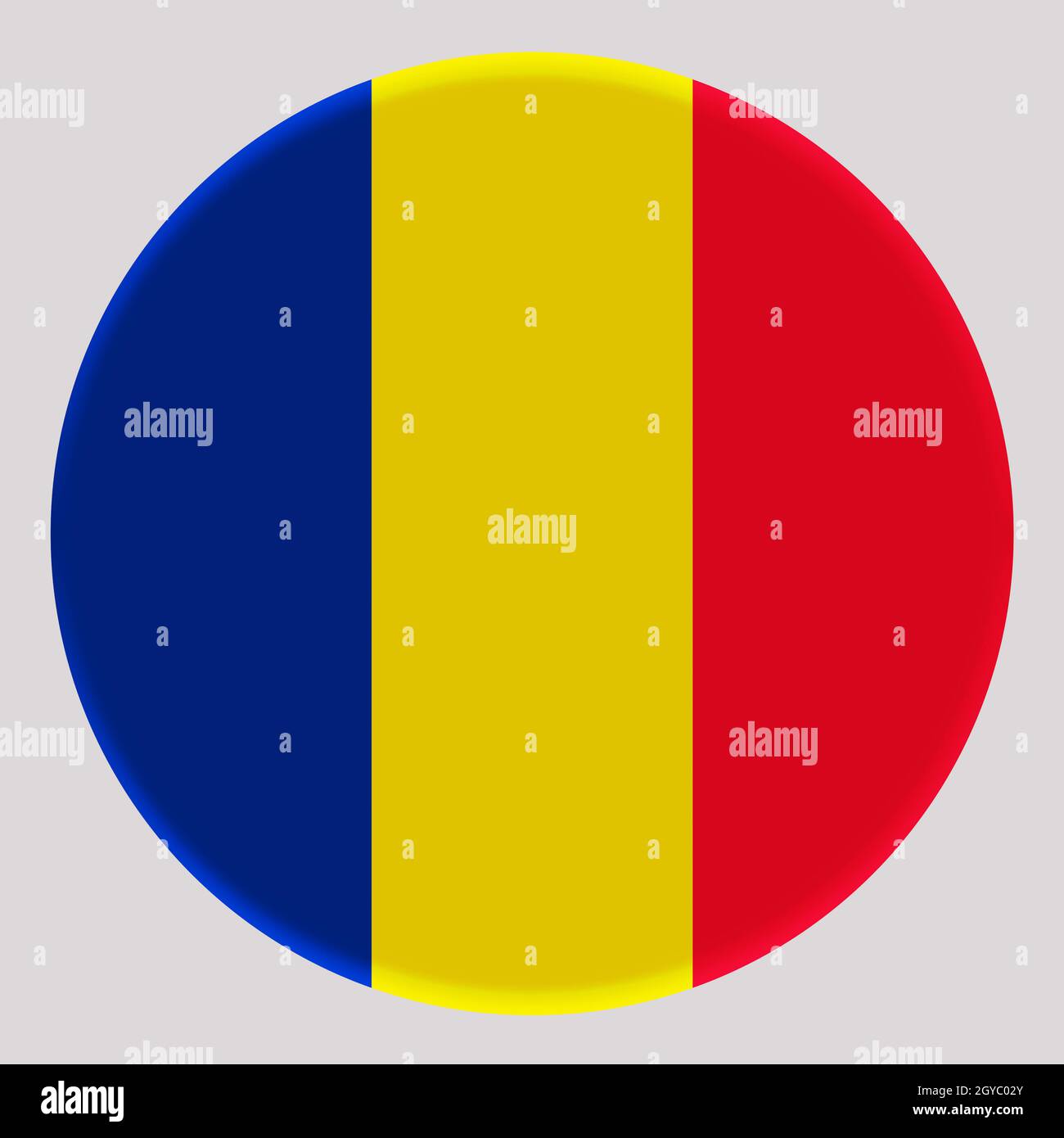 3D Flag of Romania on avatar circle Stock Photo - Alamy