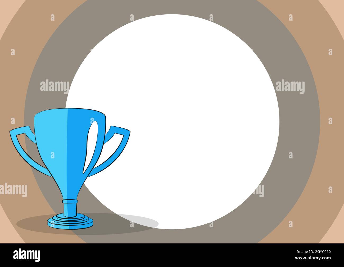 Competition Trophy Drawing With Large Blank Space Background Stock ...