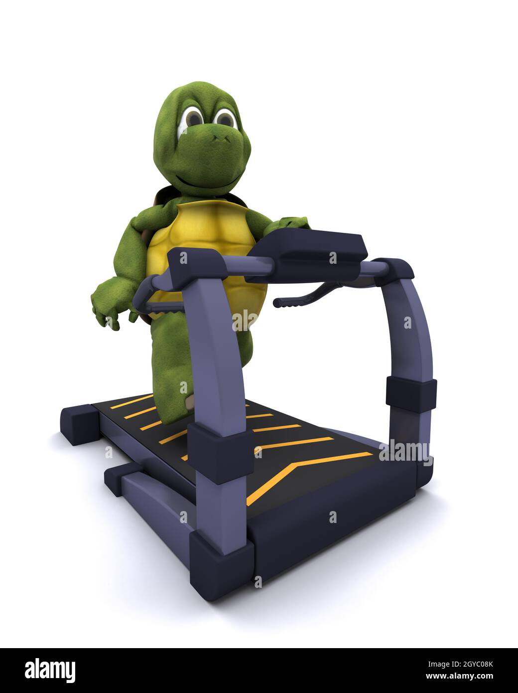 3D Render of a Tortoise running on treadmill Stock Photo - Alamy