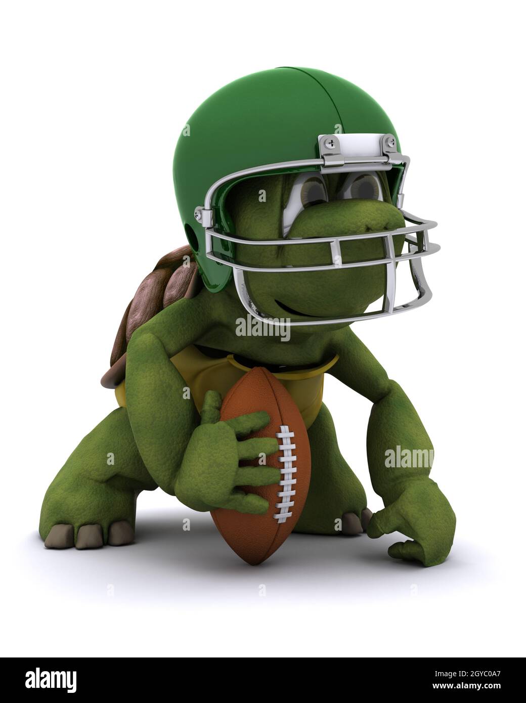 3D Render of a Tortoise with an american football Stock Photo - Alamy