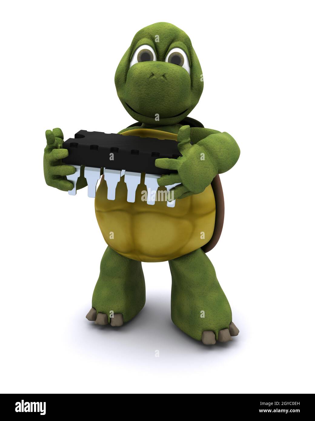 3D render of a tortoise with a micro chip Stock Photo - Alamy