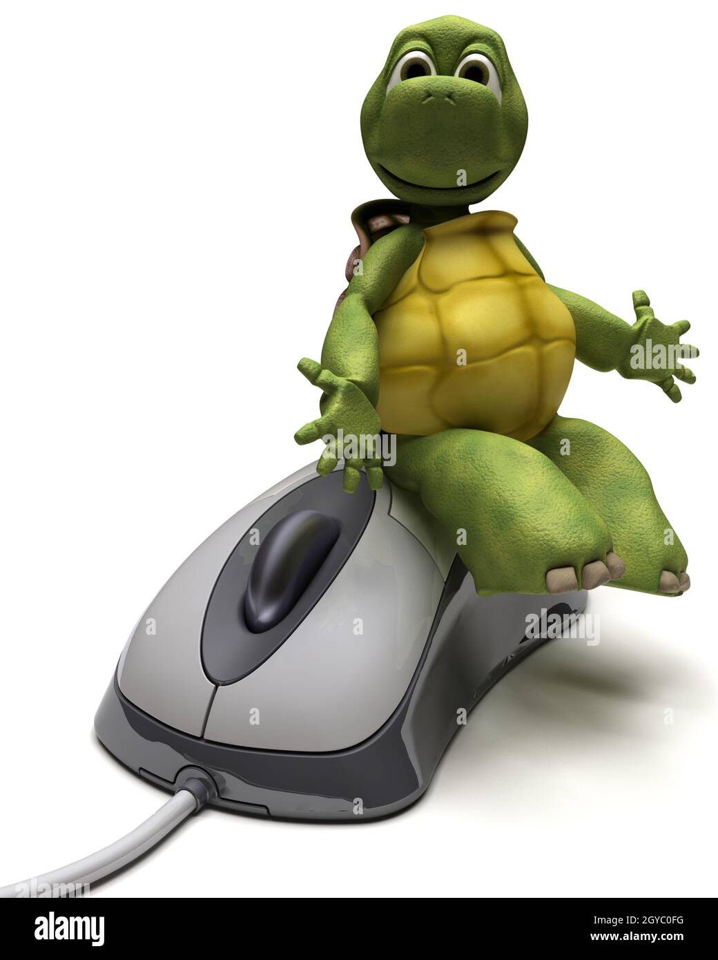 3D render of a Tortoise with a computer mouse Stock Photo - Alamy