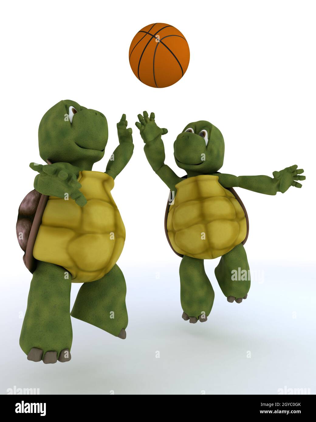 3D render of a tortoises playing basket ball Stock Photo - Alamy