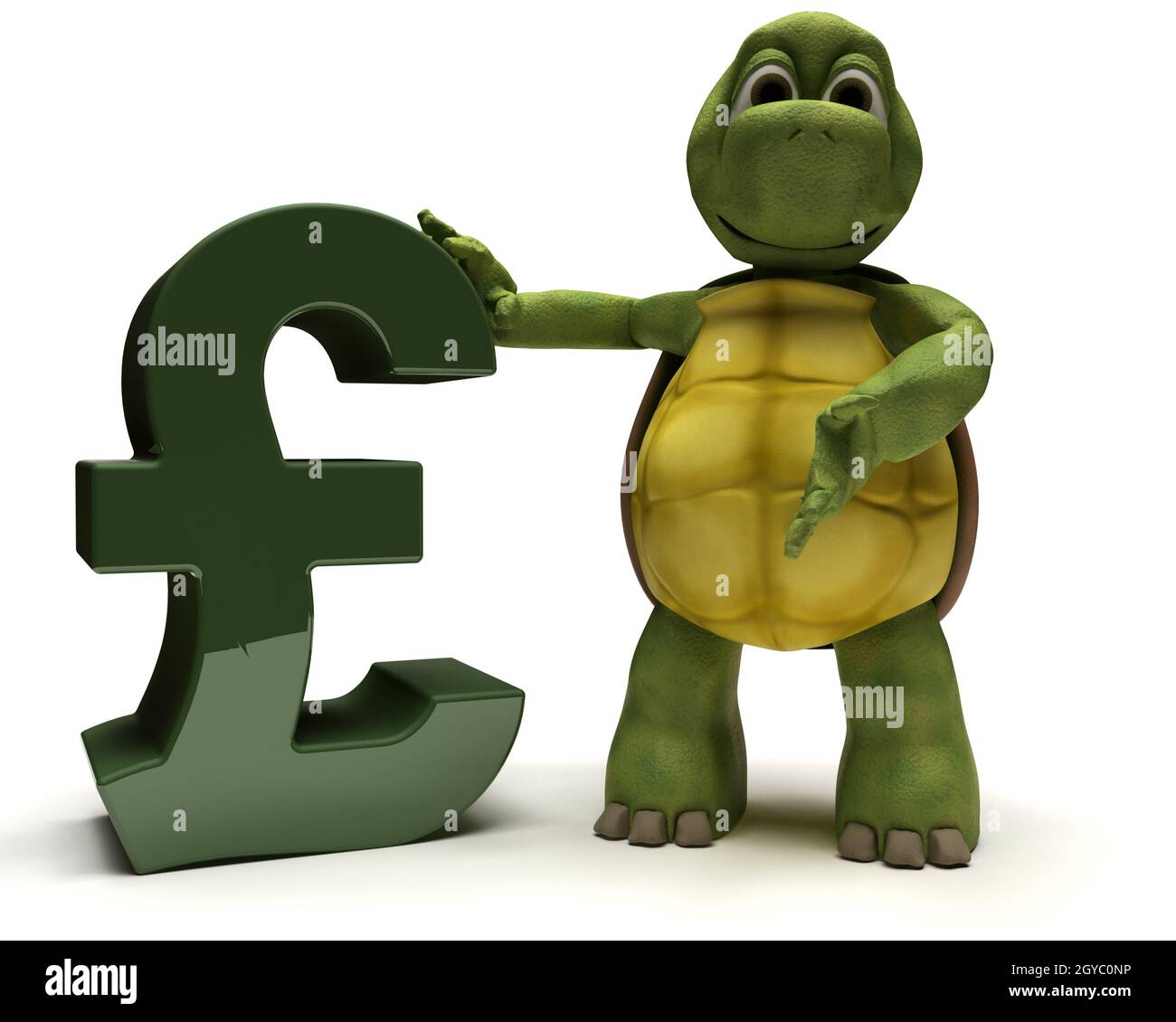 3D Render of a Tortoise with pound sign Stock Photo - Alamy
