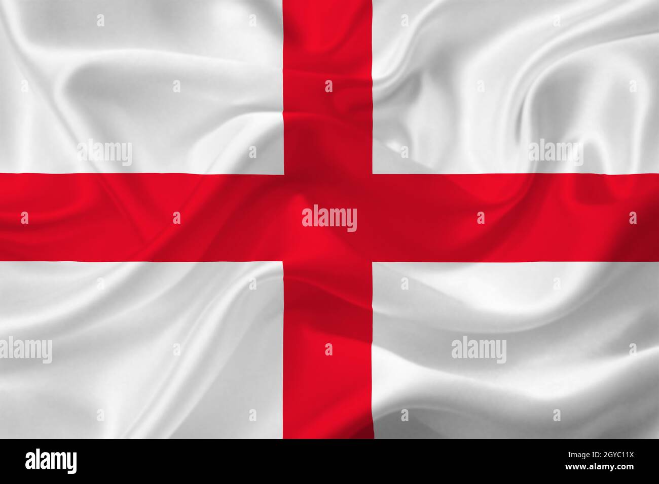 3D Flag of England on wrinkled fabric Stock Photo - Alamy