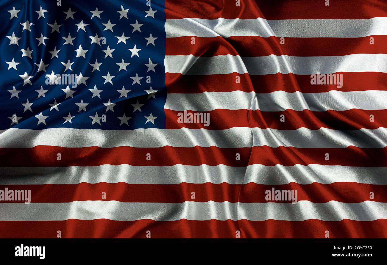 American flag with folds and creases Stock Photo - Alamy