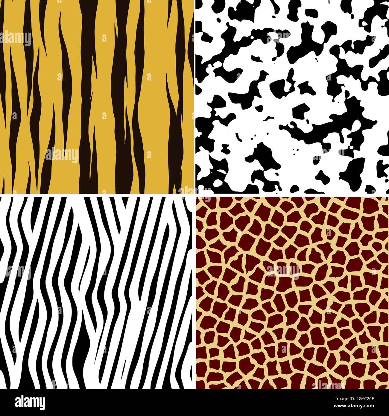 Different animal skin backgrounds Stock Photo - Alamy